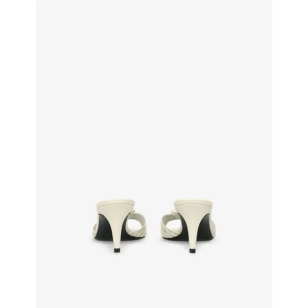 Valentino Garavani Vlogo Leather Mules - Bone