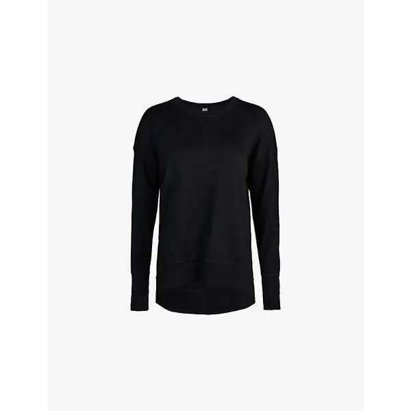Sweaty Betty After Class Relaxed-fit Cotton-blend Jumper - Black