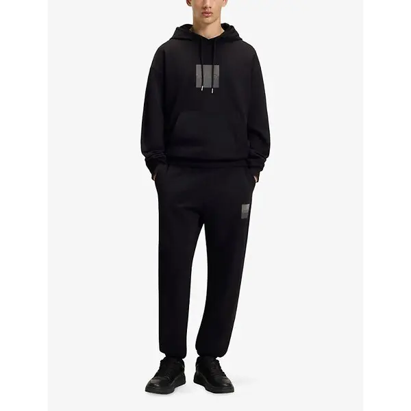 Hugo Logo-print Regular-fit Cotton Jogging Bottoms