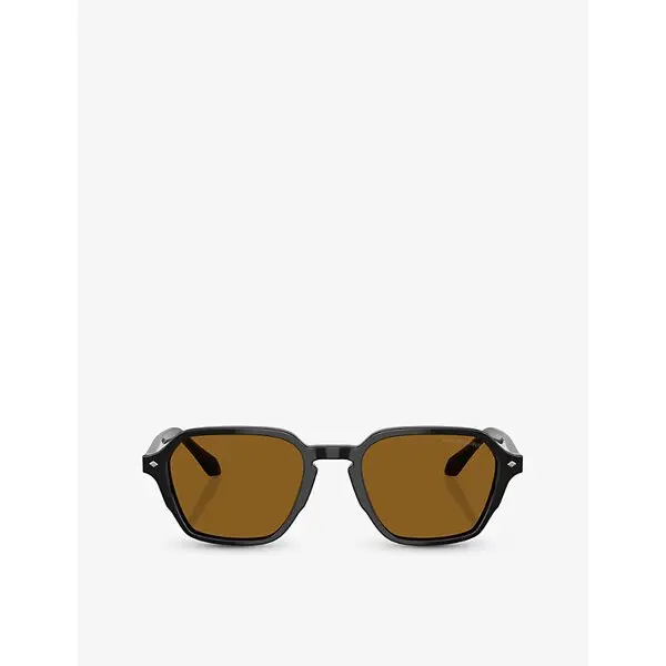 Giorgio Armani Square Acetate Sunglasses - Black