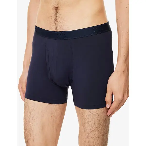 Derek Rose Alex Branded-waistband Stretch-jersey Trunks