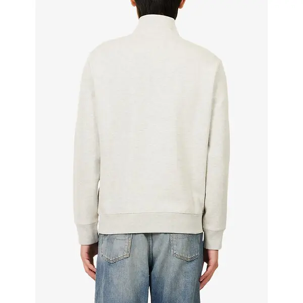 Polo Ralph Lauren Embroidered Logo Long Sleeve Cotton-jersey Sweatshirt - Grey