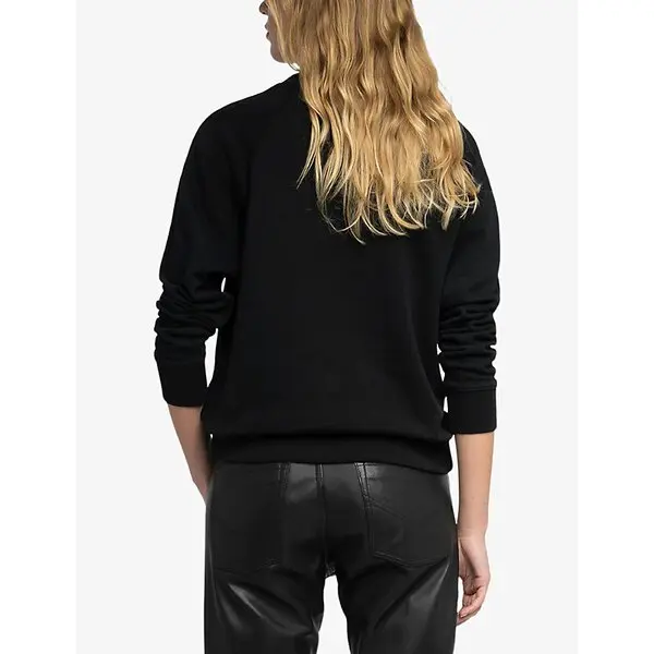 Zadig&Voltaire Logo-embellished Cotton-jersey Sweatshirt