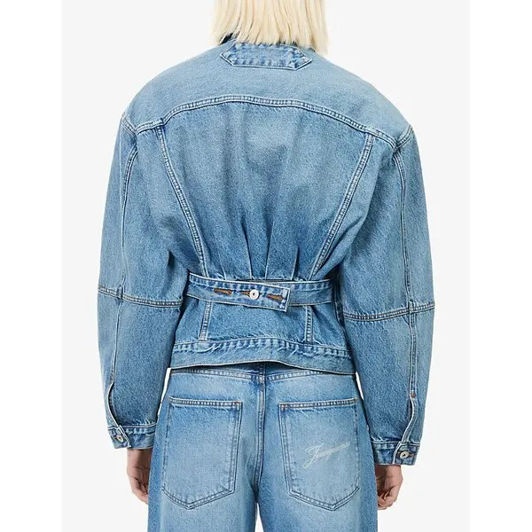 Jacquemus La Veste De Nîmes Cinched-waist Denim Jacket - Blue Tabac