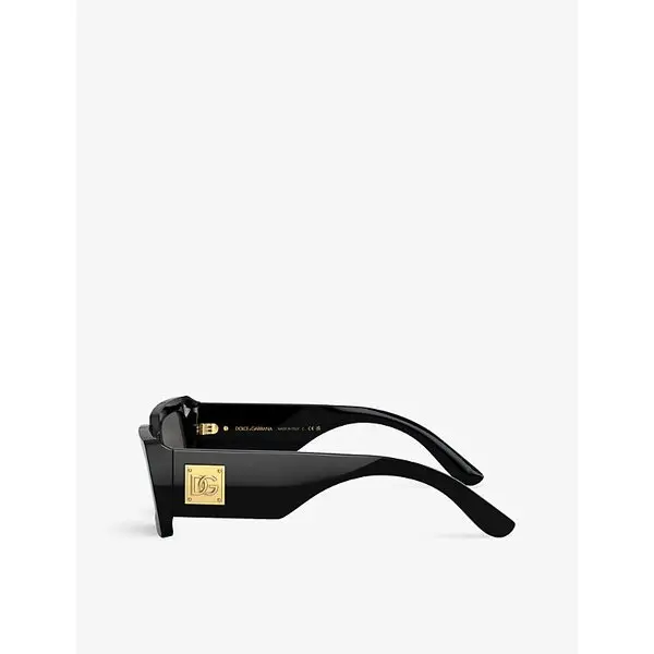 Dolce & Gabbana Rectangle Frame Acetate Sunglasses