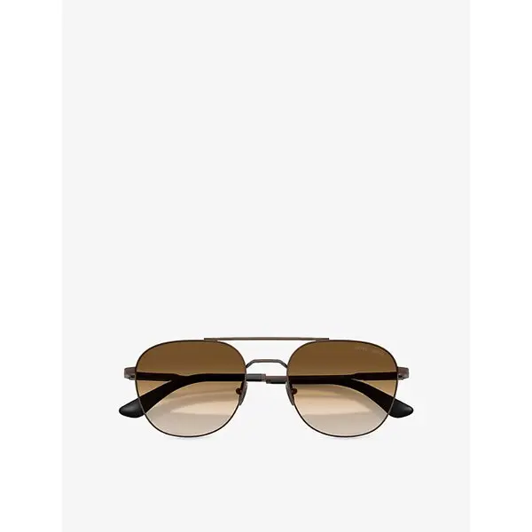 Giorgio Armani Pillow-frame Metal Sunglasses