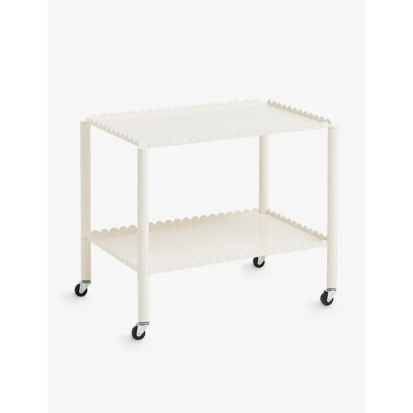HAY Arcs Scalloped-edge Coated-steel Low Trolley 63cm