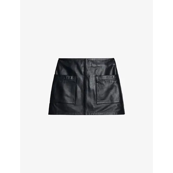 Zadig&Voltaire Jamie Leather Mini Skirt - Black