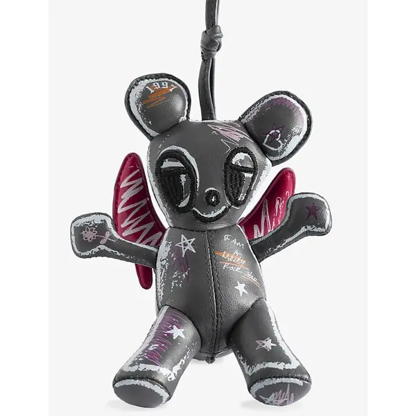 Zadig&Voltaire Sassy Mouse Leather Keychain - Road