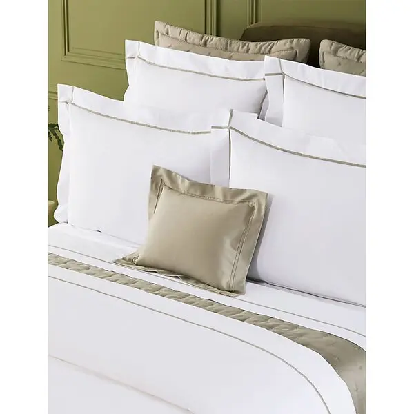 YVES DELORME Athena Cotton Flat Sheet - Kaki