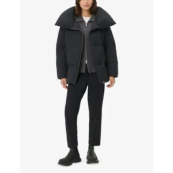Sweaty Betty Nimbus Cloud Funnel Neck Down Puffer Jacket - Black
