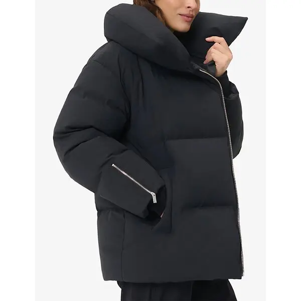 Sweaty Betty Nimbus Cloud Funnel Neck Down Puffer Jacket - Black
