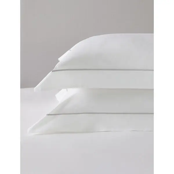 THE WHITE COMPANY Savoy Oxford Cotton Pillowcase - Whtesilver