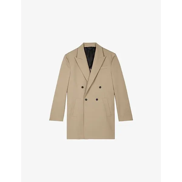 The Kooples Peak-lapel Double-breasted Cotton Jacket