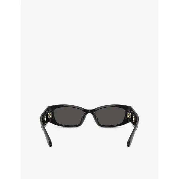 Michael Kors Rectangle Frame Acetate Sunglasses - Black