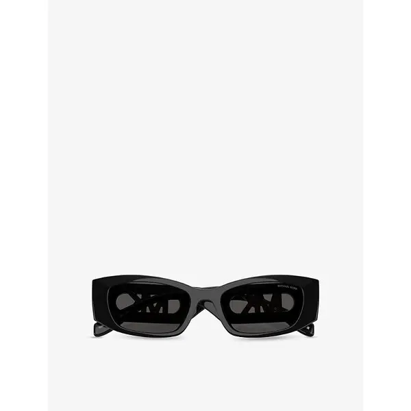 Michael Kors Rectangle Frame Acetate Sunglasses - Black
