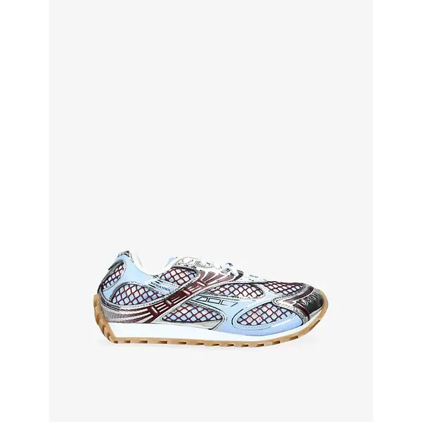 Bottega Veneta Orbit Woven Trainers - Silver