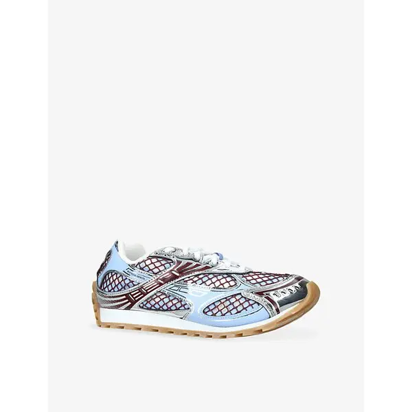 Bottega Veneta Orbit Woven Trainers - Silver