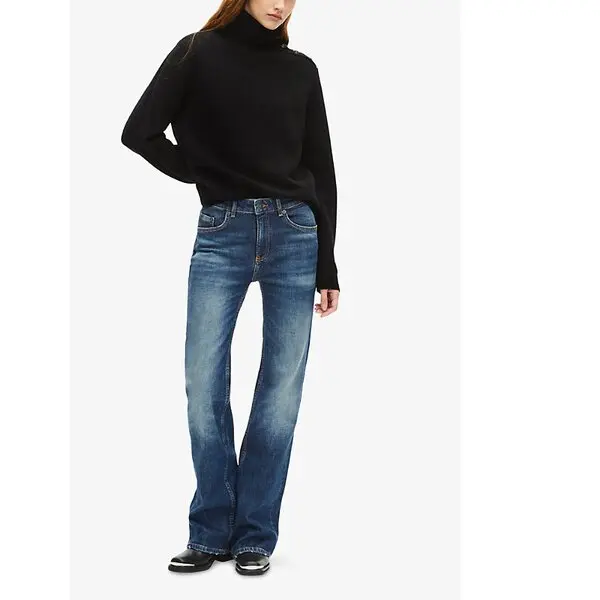The Kooples High-neck Knitted Wool Jumper