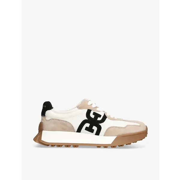 Sam Edelman Langley Suede And Mesh Low-top Trainers