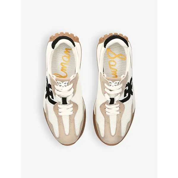 Sam Edelman Langley Suede And Mesh Low-top Trainers