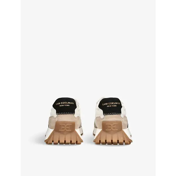 Sam Edelman Langley Suede And Mesh Low-top Trainers