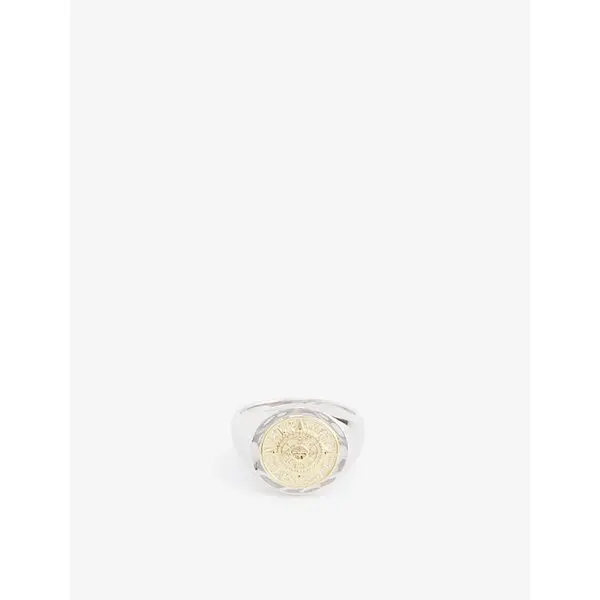 SERGE DENIMES Compass Sterling Signet Ring - Silver