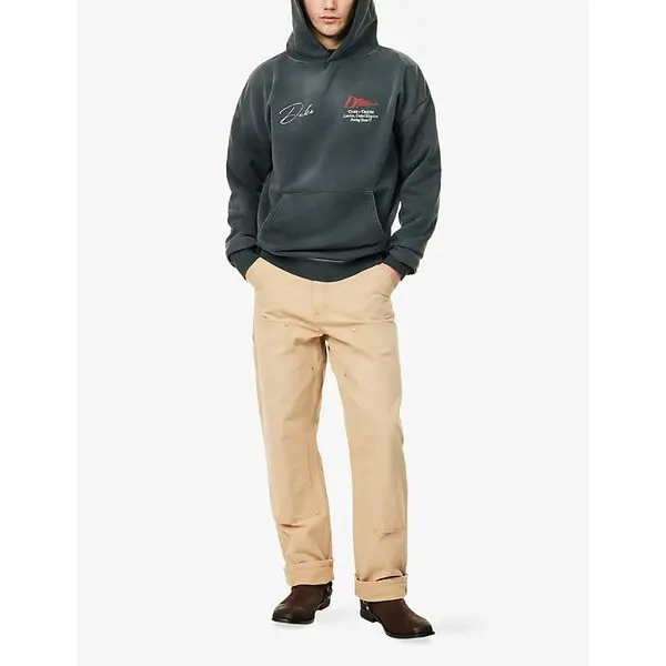 DUKE + DEXTER Washed Cotton-jersey Hoodie