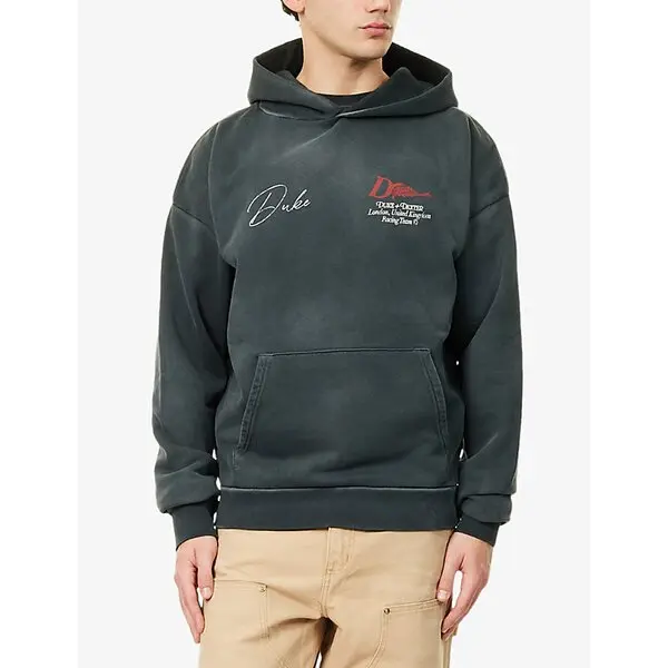 DUKE + DEXTER Washed Cotton-jersey Hoodie