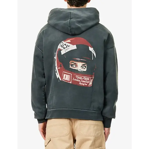 DUKE + DEXTER Washed Cotton-jersey Hoodie