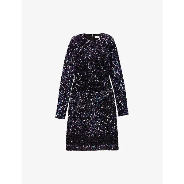 RO&ZO Evie Sequin Long Sleeve Mini Dress