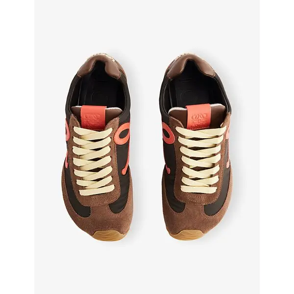 Loewe Ballet Runner 2.0 Suede And Woven Low-top Trainers - White/comb