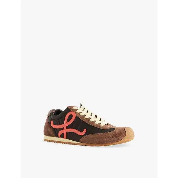 Loewe Ballet Runner 2.0 Suede And Woven Low-top Trainers - White/comb