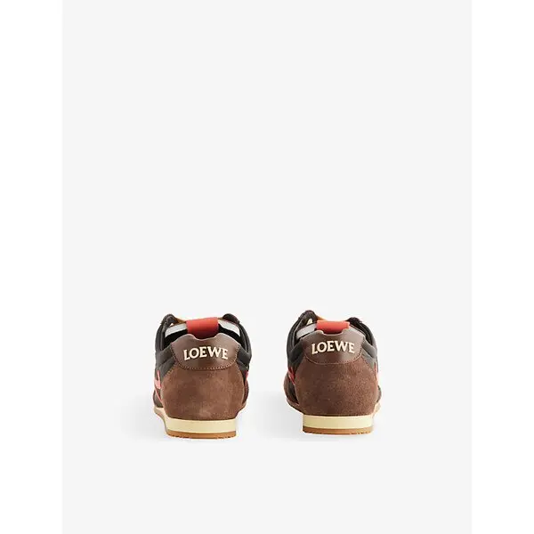 Loewe Ballet Runner 2.0 Suede And Woven Low-top Trainers - White/comb