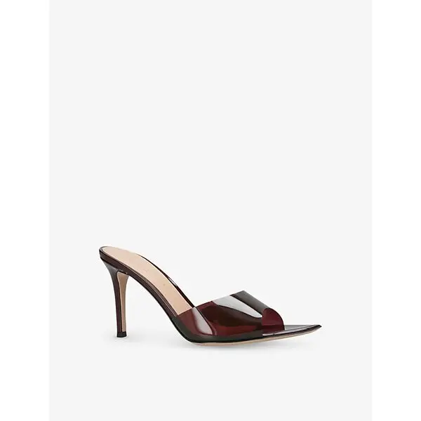 GIANVITO ROSSI Elle 85 Leather And Pvc Heeled Mules