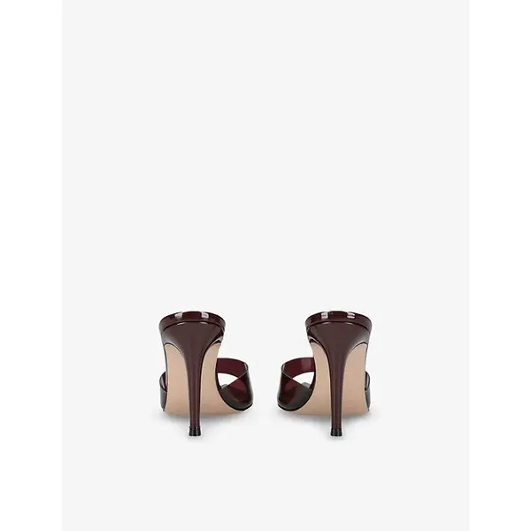 GIANVITO ROSSI Elle 85 Leather And Pvc Heeled Mules