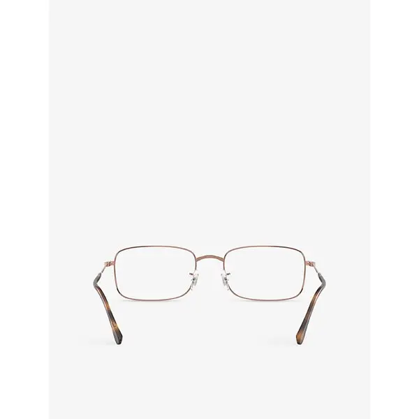 Ray-ban Rx3746v Rectangular Optical Glasses - Brown