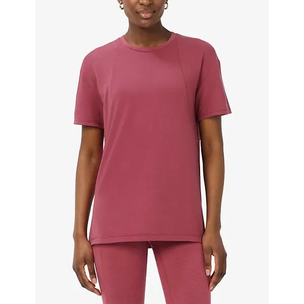 Sweaty Betty Soft Flow Studio Longline Stretch-woven T-shirt