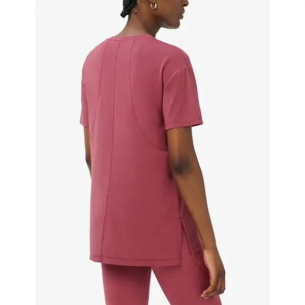 Sweaty Betty Soft Flow Studio Longline Stretch-woven T-shirt