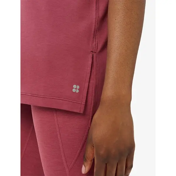 Sweaty Betty Soft Flow Studio Longline Stretch-woven T-shirt