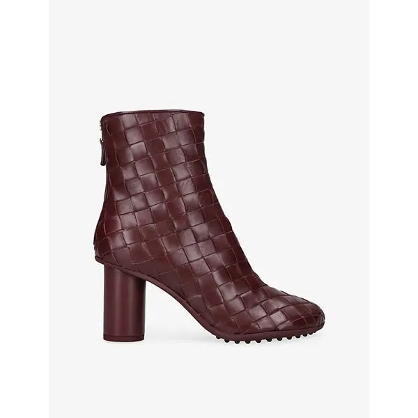 Bottega Veneta Atomic 75 Weave Intrecciato Leather Ankle Boots