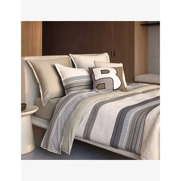BOSS Modernist Stripe-print Cotton Duvet Cover