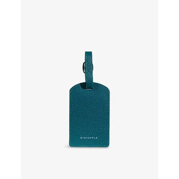 MINTAPPLE Top Grain Leather Luggage Tag - Teal
