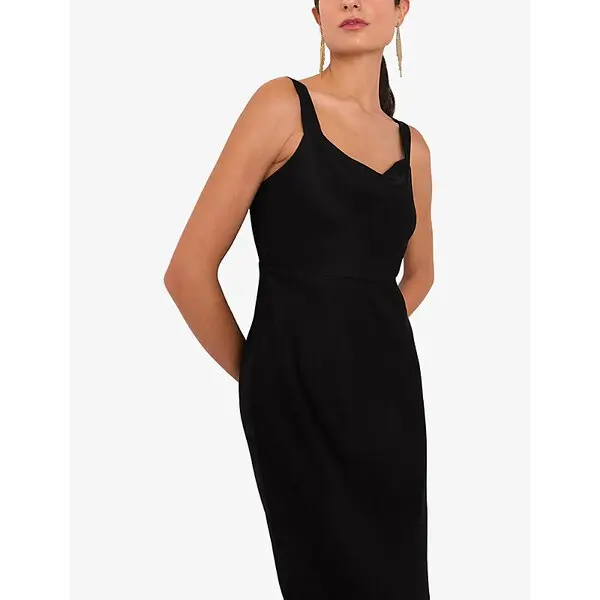 Whistles Thea Cowl-neck Satin Maxi Dress
