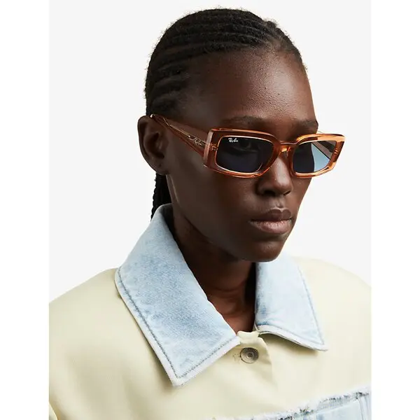 Ray-ban Rb4395 Kiliane Rectangle Frame Sunglasses - Orange
