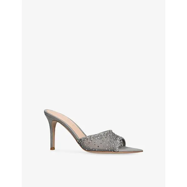 GIANVITO ROSSI Rania 85 Mesh Heeled Mules