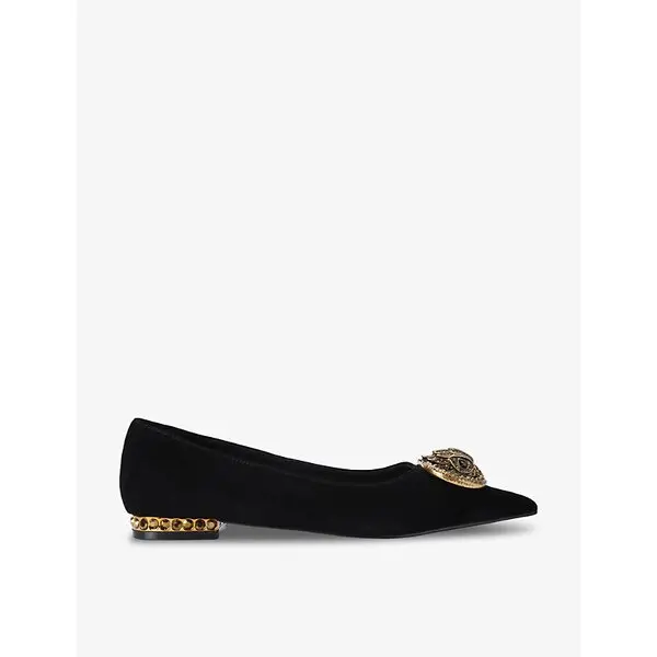 Kurt Geiger Suede Pointed Toe Flat Pumps