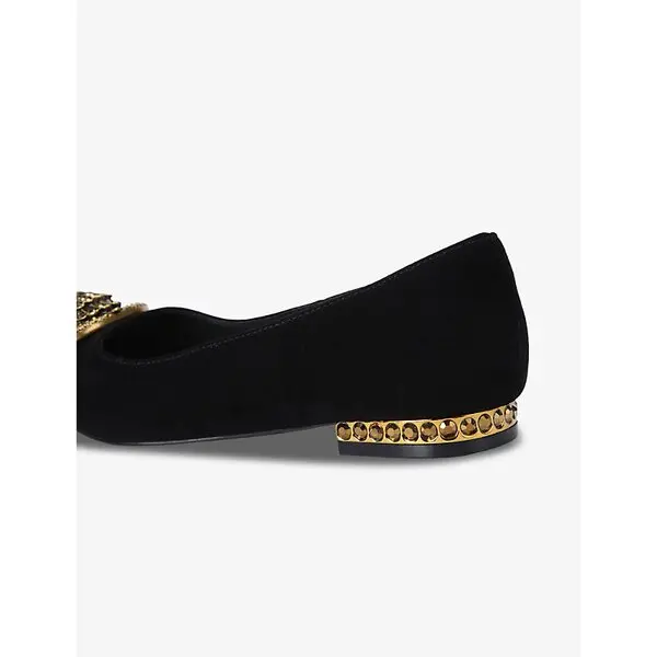 Kurt Geiger Suede Pointed Toe Flat Pumps