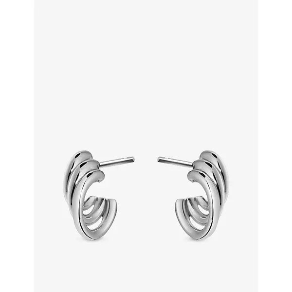 SHAUN LEANE Bound Hoop Earrings - Silver