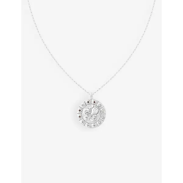 ASTRID & MIYU Aquarius Embossed Sterling Necklace - Silver